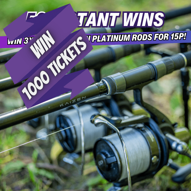 1000 Tickets for the Korda Kaizen Platinum Rods Instant Win Comp - AUTO ...