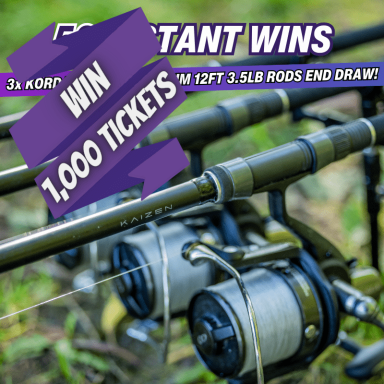 1,000 Tickets for the Korda Kaizen Platinum Rods Instant Win Comp ...