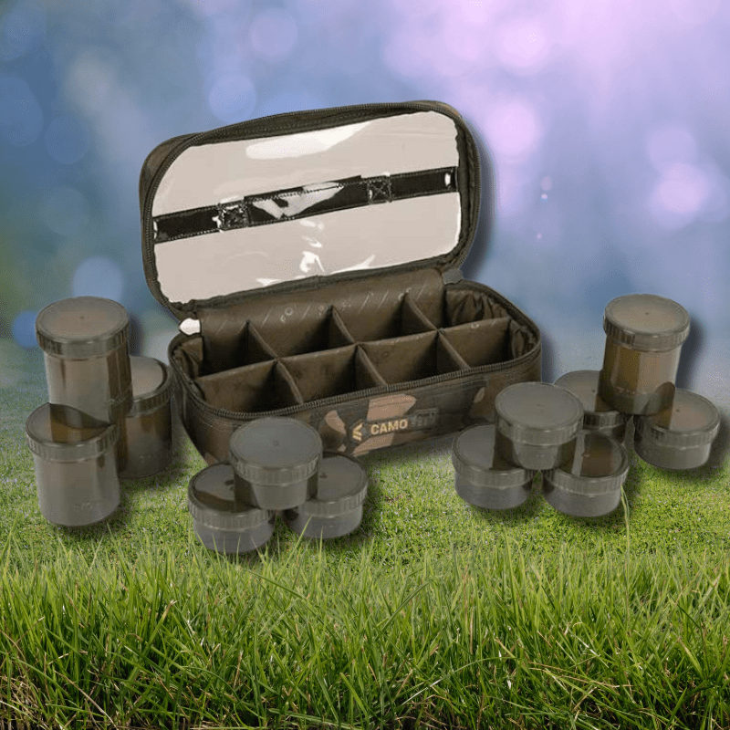 Fox Camolite 12-Pot Hookbait Case - AUTO DRAW - Capital Carp Competitions