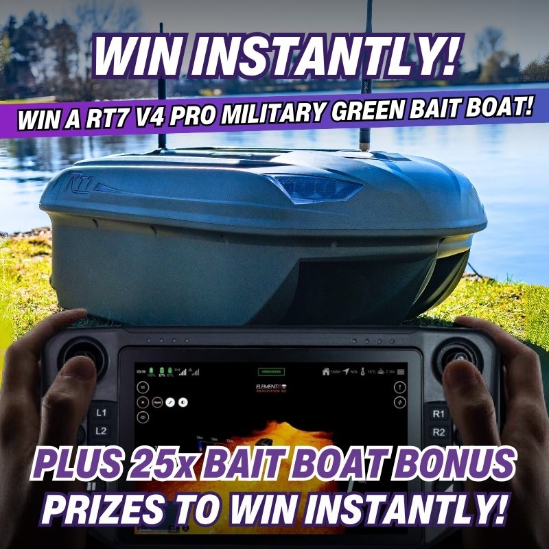 Carplounge RT7 V4 Pro Military Green Bait Boat - Capital Carp Competitions