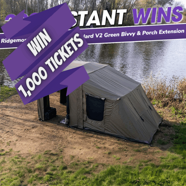 1,000 Tickets for the Ridgemonkey Escape Bivvy Green with Extension ...