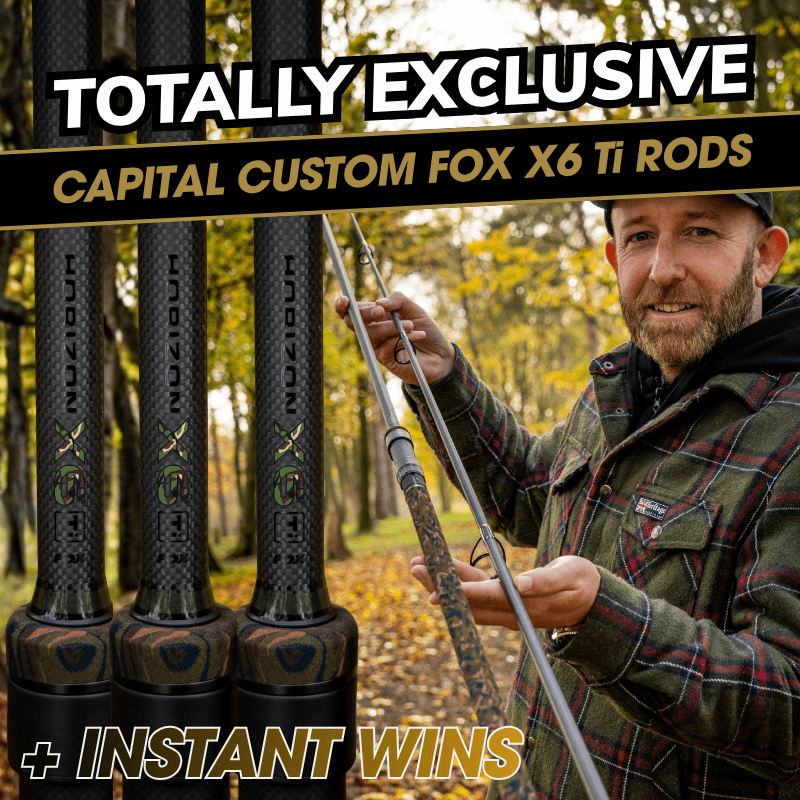 EXCLUSIVE - 3x Capital Custom Fox X6 Ti Camolite Rods - Capital Carp ...
